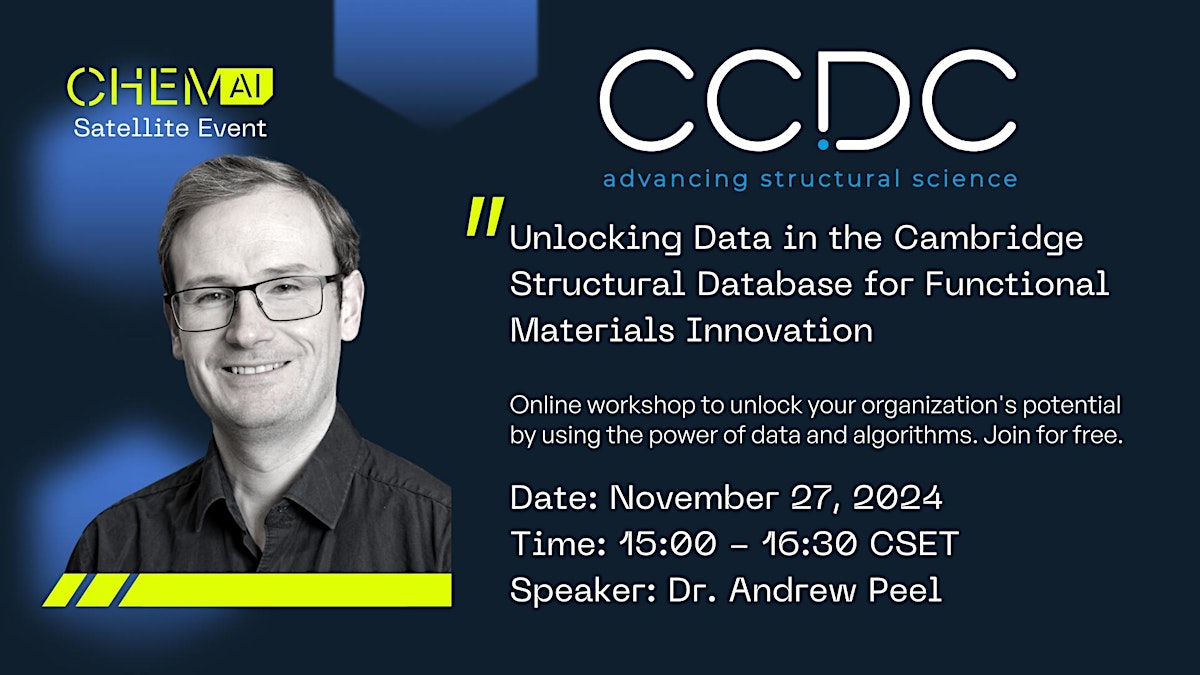 ChemAI 24 Satellite Event: Unlocking Data for Functional Materials ...