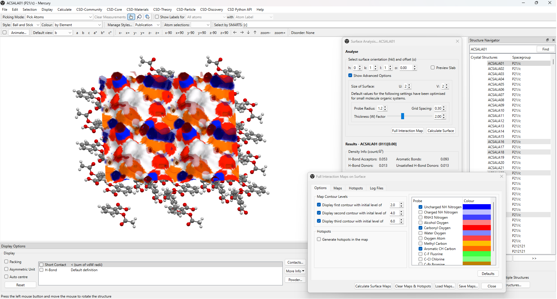 How to Visualize and Analyse Surfaces Using Mercury | CCDC