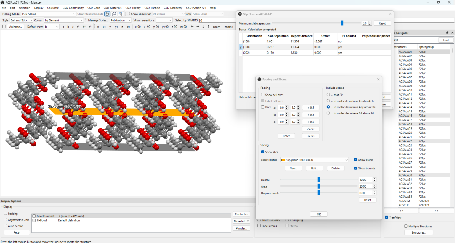 How to Visualize and Analyse Surfaces Using Mercury | CCDC